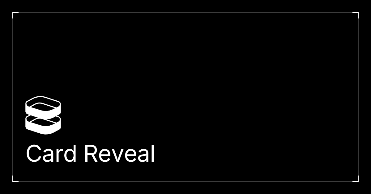 Card Reveal - Evervault